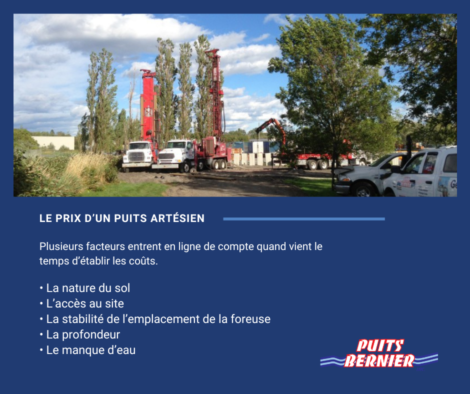 Le prix d'un puits artésien - Puits Bernier